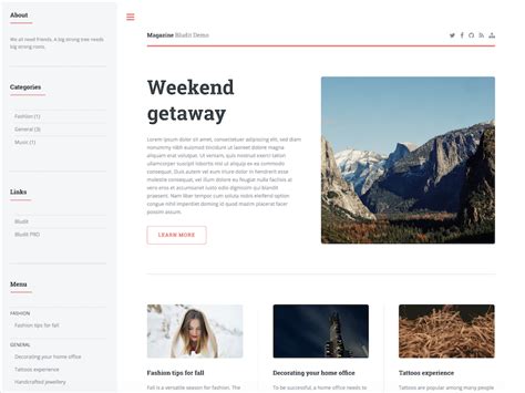 Editorial Themes Bludit Cms