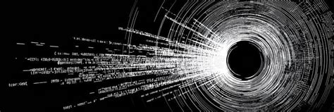 Coding Language Text Creates Abstract Tunnel Effect With Dynamic Lines
