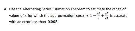 alternating series estimation theorem