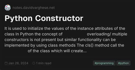Python Constructor