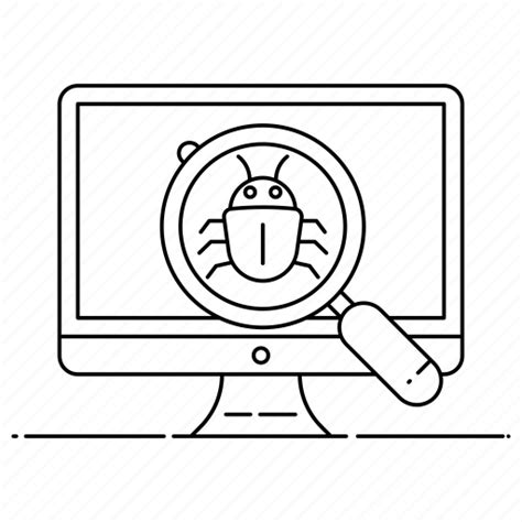 Antivirus Bug Tracking Debugging Malware Virus Scanning Icon