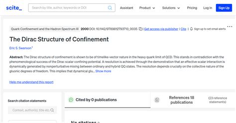 The Dirac Structure Of Confinement [scite Report]