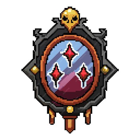 Premium Vector Pixel Art Fantasy Shield With Ornate Details And