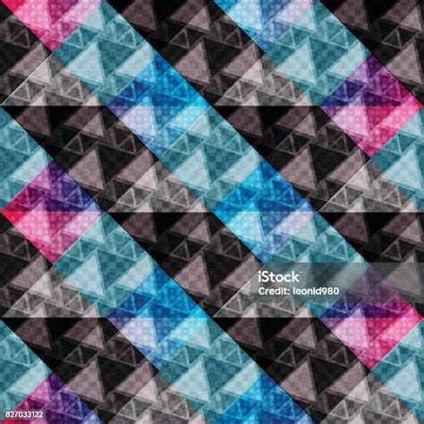 환상적인 아름 다운 색깔 다각형 원활한 패턴 벡터 일러스트 레이 션 강렬하고 밝은 색상에 대한 스톡 벡터 아트 및 기타 이미지