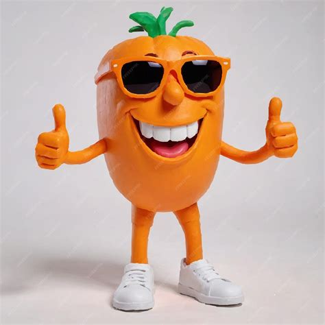 Carrot With Sunglasses And A Pair Of Sunglasses On It Premium Ai
