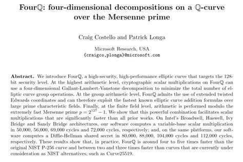 While There Are A Number Of Elliptic Curves We Can Use For Cryptography