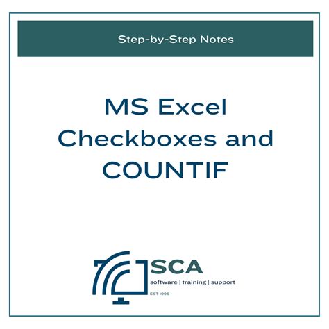 Use Checkboxes With Countif In Excel