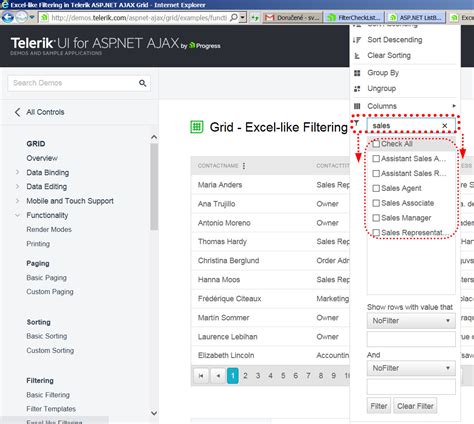 Filterchecklistenableloadondemand Property In Ui For Aspnet Ajax Grid Telerik Forums