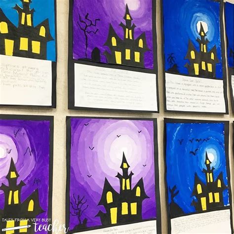 Halloween Art Project For Upper Elementary Halloween Art Projects