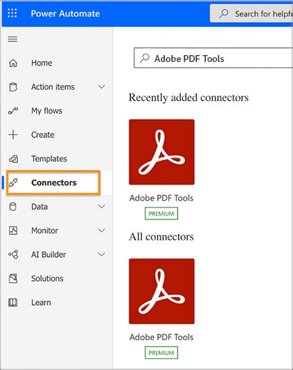 Adobe Pdf Tools Connector For Microsoft Power Automate