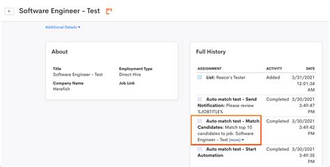 accessing matched candidate data