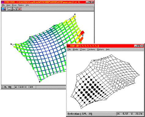 Stress And Deflection Visualisation After Geometrically Non Linear Load