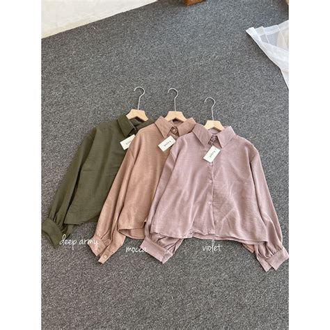 Jual Tasya Shirt Crop Shopee Indonesia