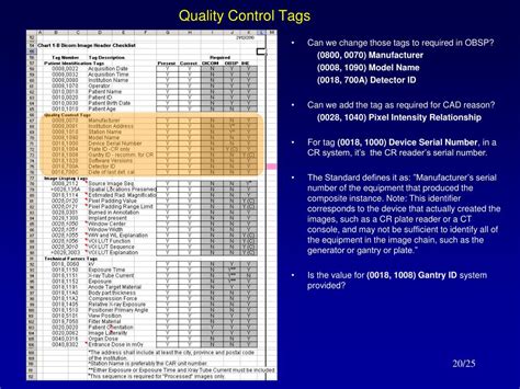 PPT Mammography Unit Evaluation And DICOM Header Checklist PowerPoint Presentation ID