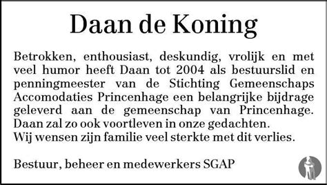 Daan De Koning 22 09 2011 Overlijdensbericht En Condoleances Mensenlinq Nl