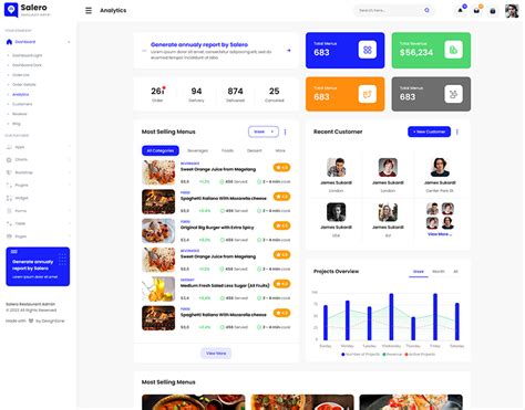 Salero Laravel Restaurant Admin Template By Dexignzone Codecanyon