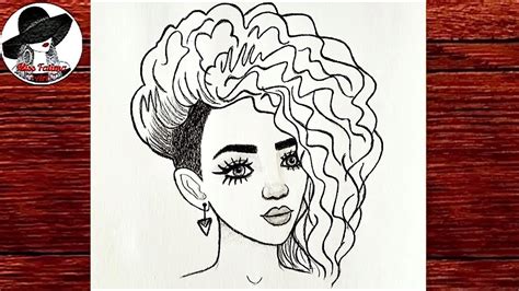 Как Нарисовать Красивую Девушку Очень Легко Рисуем Карандашом Девушку С Кудрявыми Волосами