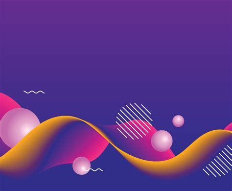 Colorful Waves And Spheres Background Concept Freevectors