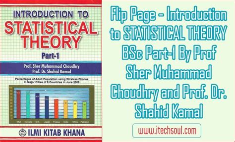 Introduction To Statistical Theory Part 1 By Prof Sher M Chaudhry And Dr Shahid Kamal