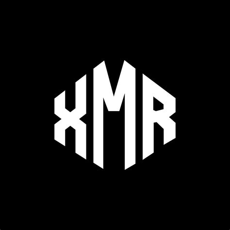 xmr letter logo design with polygon shape xmr polygon and cube shape