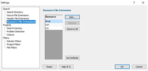 Resource File Extensions