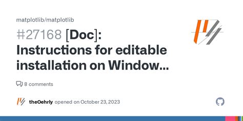 Doc Instructions For Editable Installation On Windows Potentially