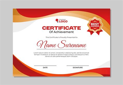 Premium Vector Certificate Template Design With Curve Background