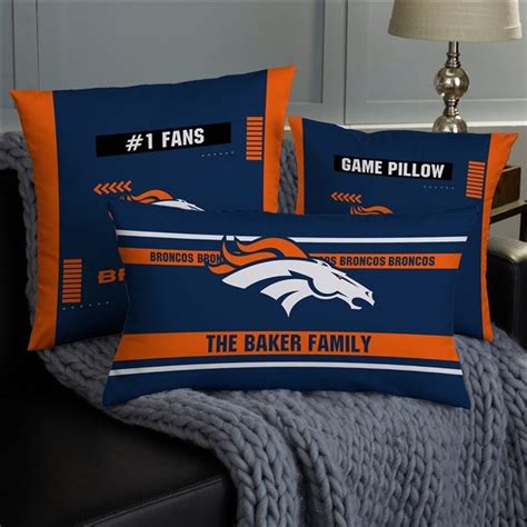 Nfl Denver Broncos Classic Personalized Throw Pillow