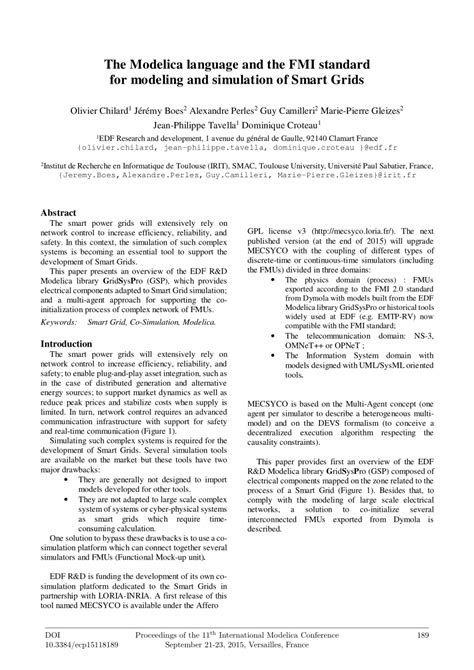 Pdf The Modelica Language And The Fmi Standard For Modeling And