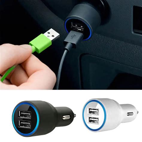 Original Universal A Mini Dual Port Usb Car Phone Charger Adapter Fast Charging Socket For