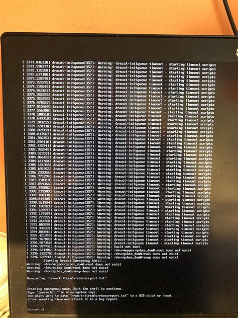 Is This Screen Normal Entering Emergency Mode Dracut Init Queue Timeout User Support