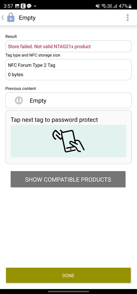 cannot password protect ntag213 on nxp tagwriter nxp community