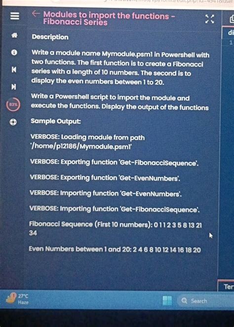 Modules To Import The Functions Fibonacci Studyx