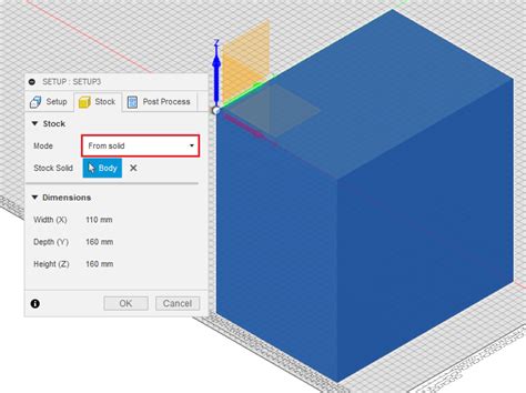Fusion360 Step 1 Setup 5AXISMAKER SUPPORT