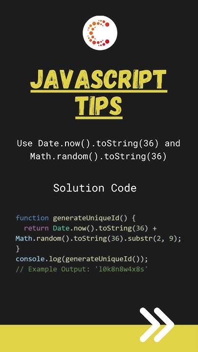 Generate A Unique Id In Javascript Clevercoder Javascript Coding