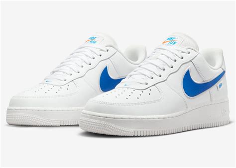 Nike Air Force 1 Low Oversized Swoosh White Blue Fn7804 100 Air Force
