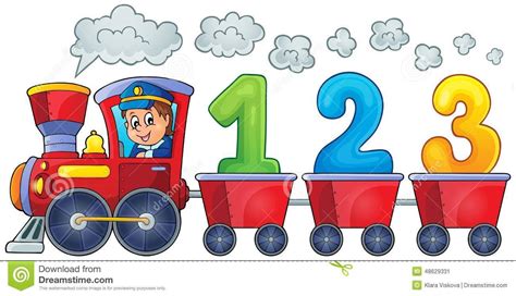 Entrenar Con Tres Numeros Dibujo Tren Tren Infantil Trenes Para Niños