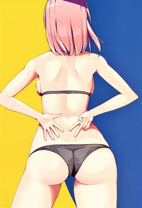 Tachibana Ayasa Harukana Receive Highres Official Art Scan Girl Arms Behind Back Ass
