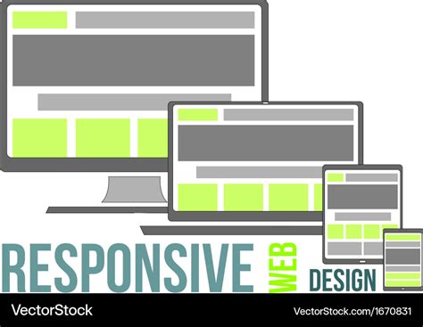 Responsive Web Layout Royalty Free Vector Image