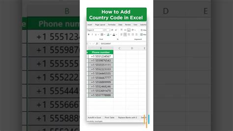 🤔 How To Add Country Code In Excel Shorts Simplilearn Youtube