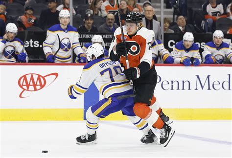 Matvei Michkovs Consecutive Two Goal Game Leads Flyers Past Buffalo Sabres