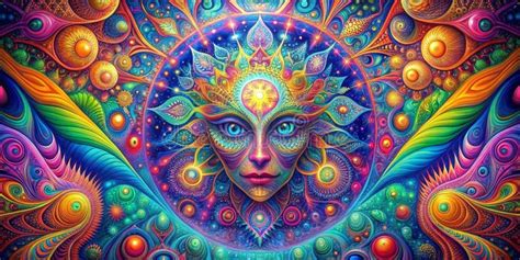 Psychedelic Trippy Dmt State Of Mind Colourful Ai Generative Stock