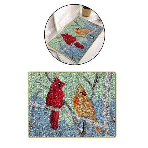 Abbraccia Cute Latch Hook Rug Kits With Colored Coded Canvas Helps