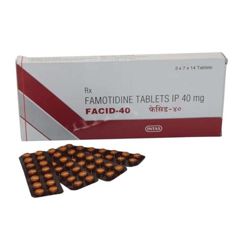 Facid 40 Mg Famotidine Pepcid Its Precautions Uses