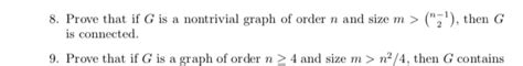solved 8 prove that if g is a nontrivial graph of order n