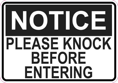 Please Knock Before Entering Sign Printable
