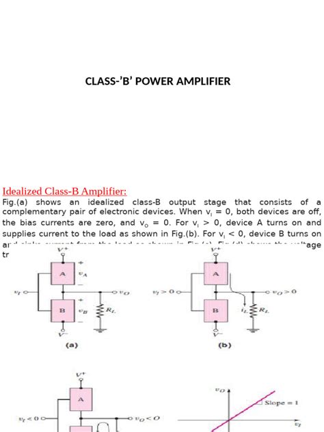 Class B Power Amplifier Pdf Amplifier Electrical Components