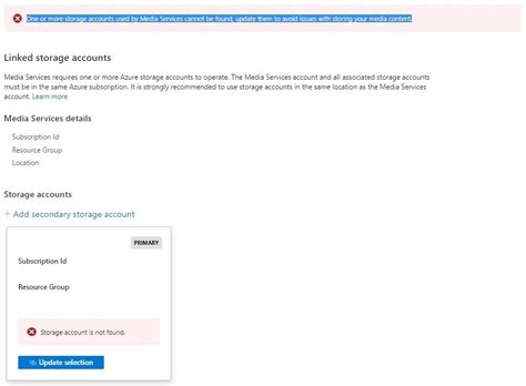 storage account not found microsoft qanda