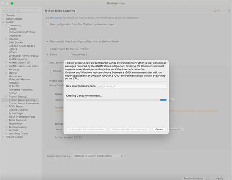 Trouble Setting Up Python For Knime Deep Learning Cairo114 Error Knime Extensions Knime