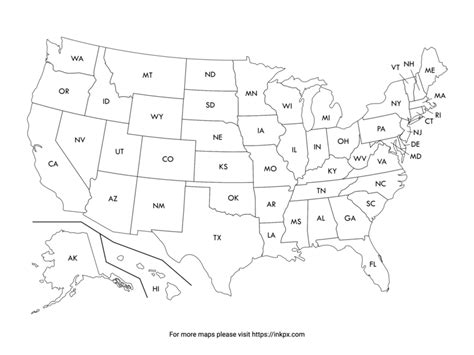 Unlock America The Blank Us Map With State Borders